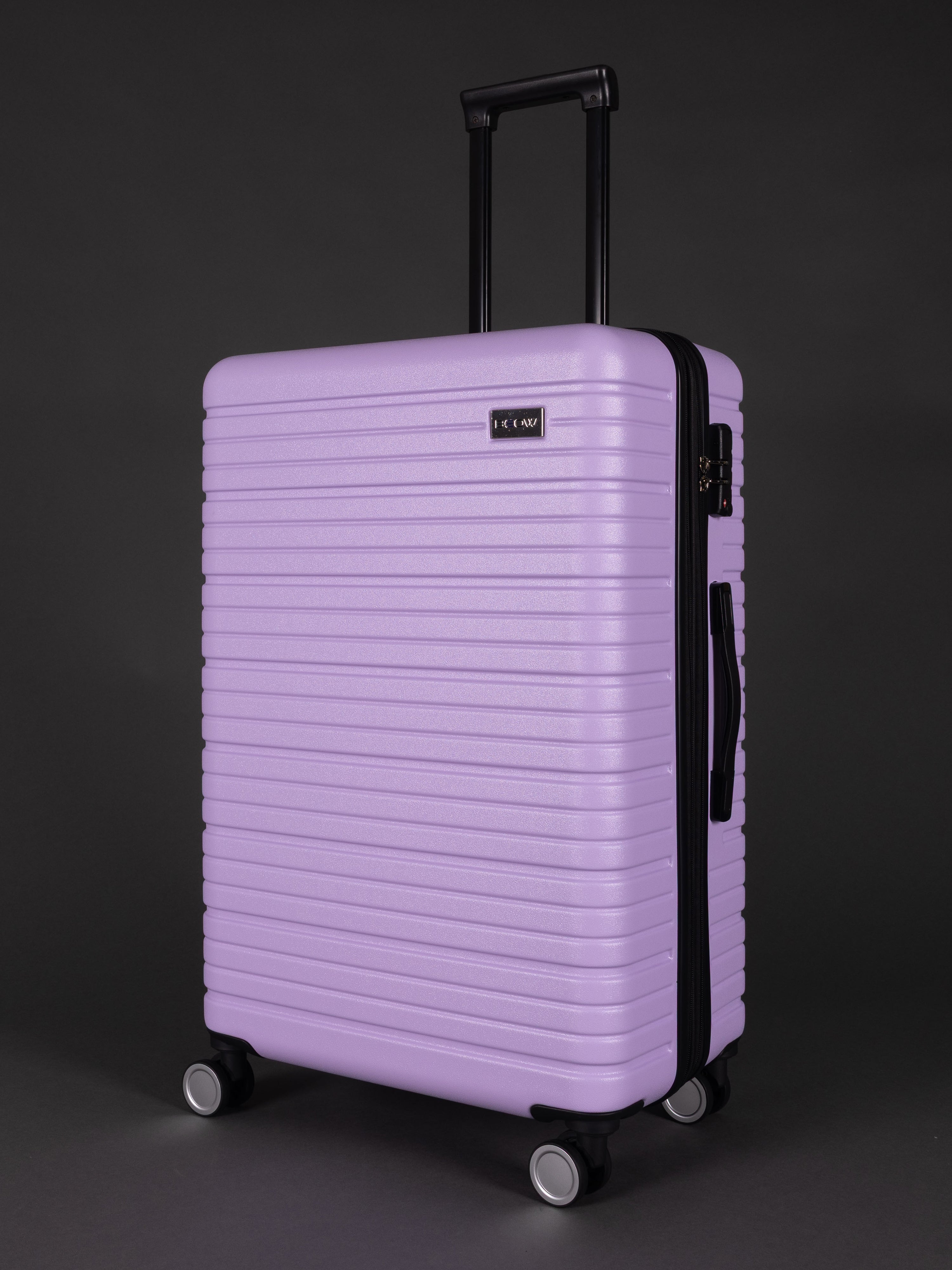 BEOW 3 Piece Lavender Luggage Set – Spinner Suitcases – Willys Wallets